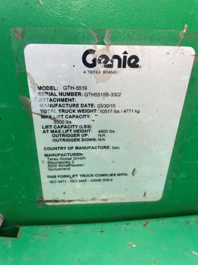 2015 GENIE GTH-5519 | aerialtitans