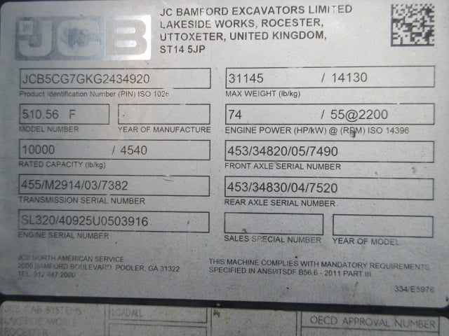 2016 JCB 510-56 | aerialtitans