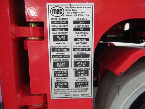 NEW 2025 MEC MICRO26-XD Scissor Lift | Aerial Titans