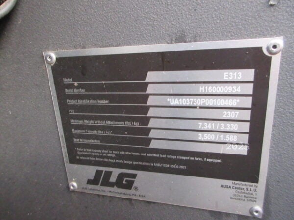 NEW 2025 JLG E313 - Telehandler Forklift | Aerial Titans