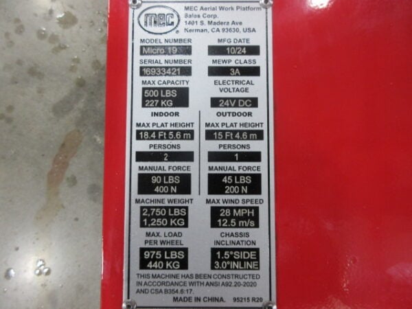 NEW 2025 MEC MICRO 19 Scissor Lift | Aerial Titans