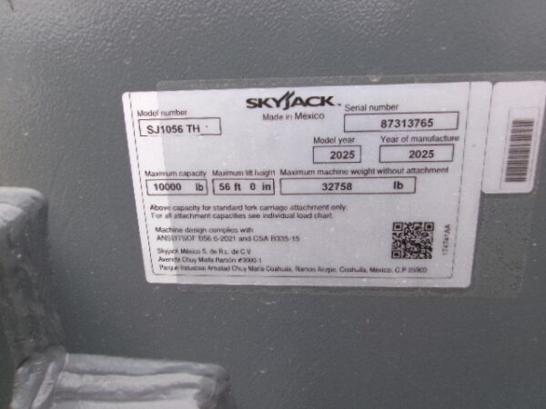 NEW 2025 SKYJACK SJ1056 TH – Telehandler Forklift | Aerial Titans